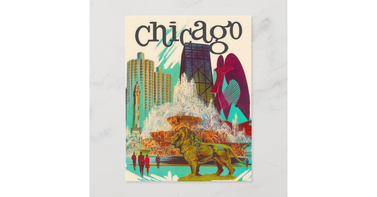 Chicago Vintage Travel Postcard | Zazzle