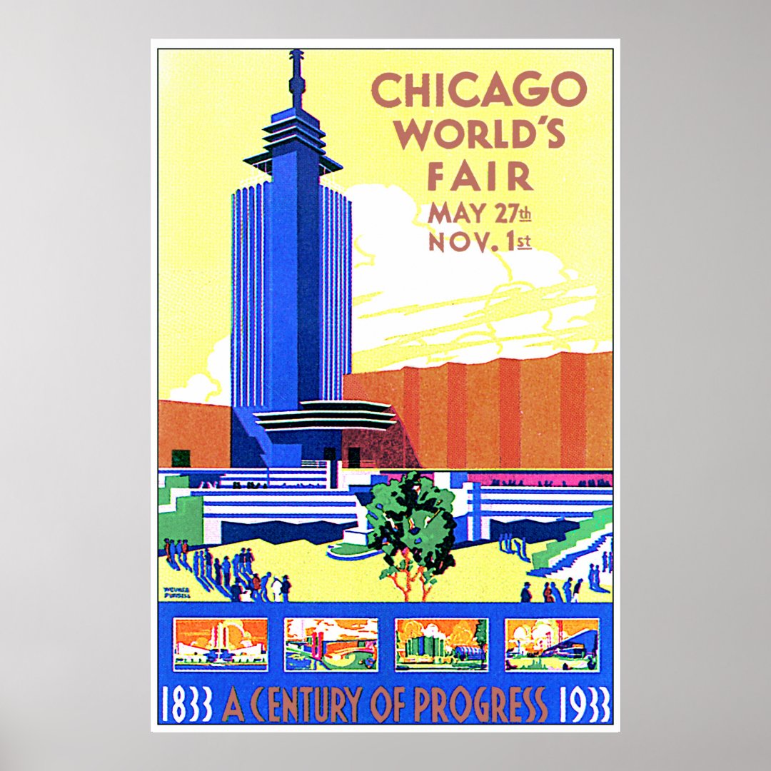 Chicago Worlds Fair Poster | Zazzle