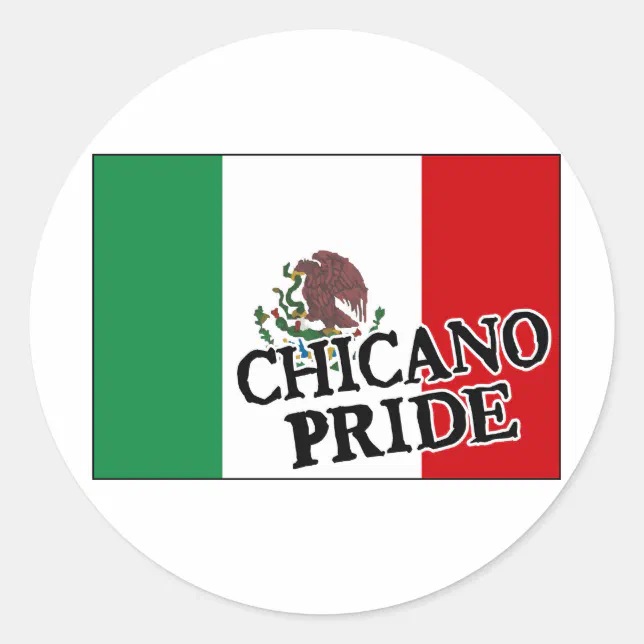 Chicano Pride Mexican Flag Classic Round Sticker | Zazzle