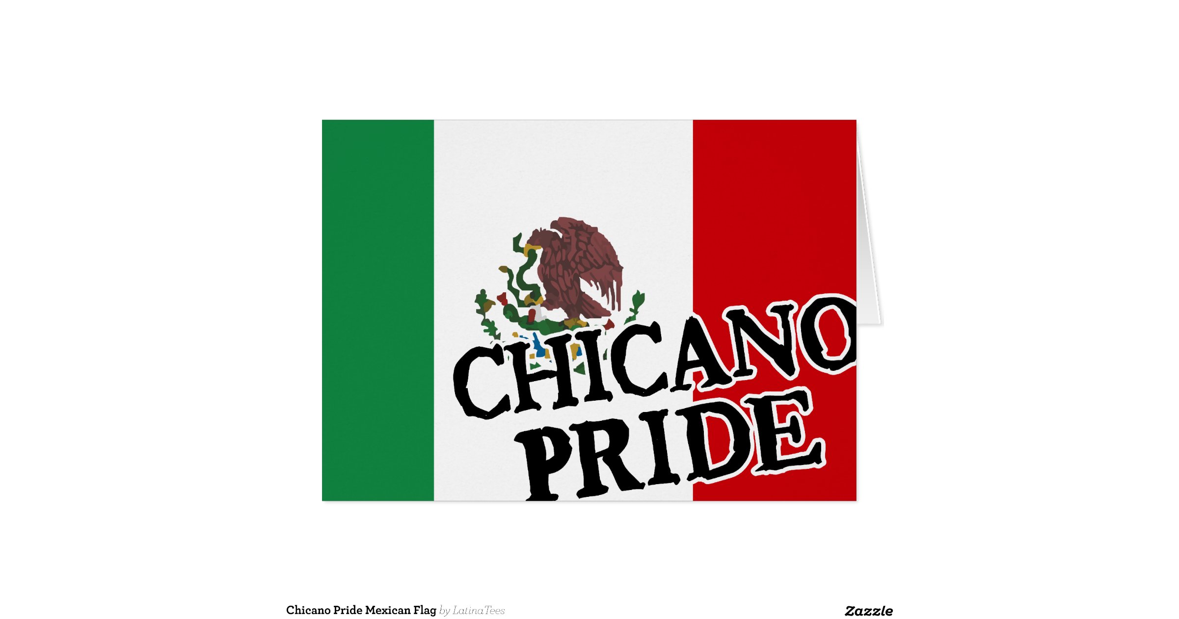 Chicano Pride Mexican Flag Greeting Card | Zazzle