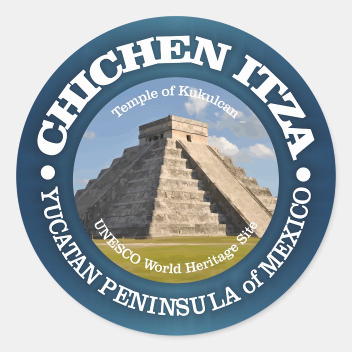 Chichen Itza Classic Round Sticker | Zazzle.com