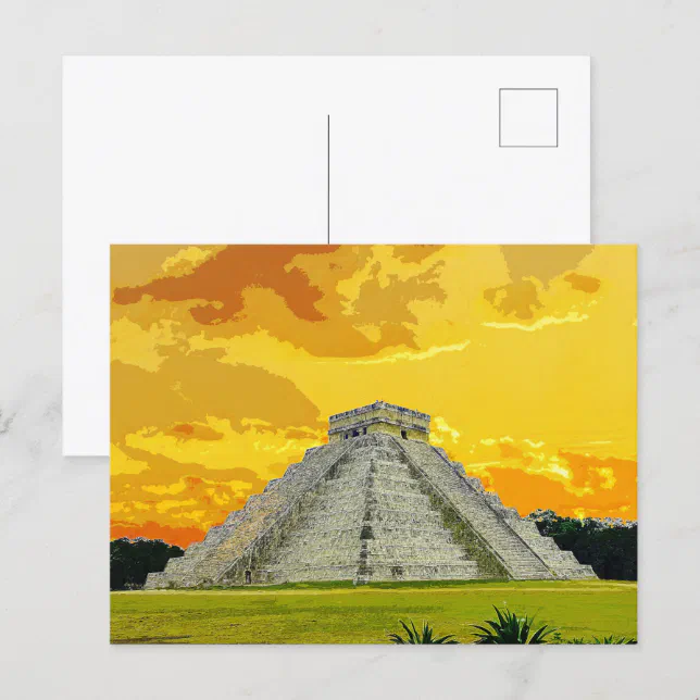 Chichen Itza Mexico Pyramid Ancient Architecture Postcard | Zazzle