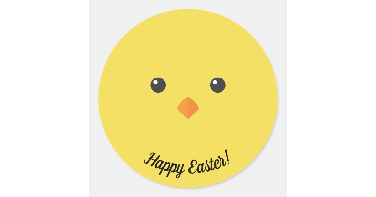 Chick Face Classic Round Sticker | Zazzle