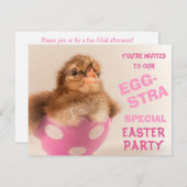 Chick in Egg Eggstra Special Easter Party Invitation | Zazzle