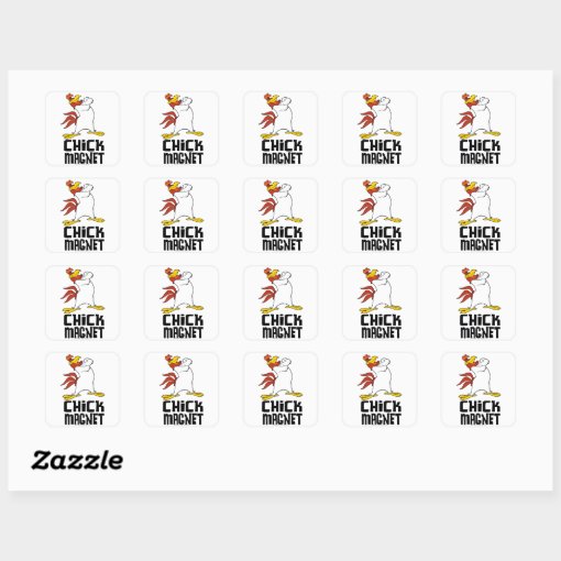 Chick Magnet Square Sticker | Zazzle