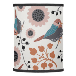 Chickadee Bird And Berry Pattern Floral Design Lamp Shade | Zazzle