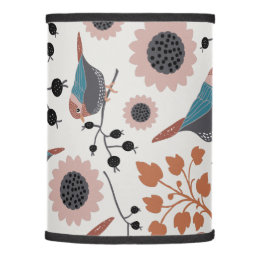 Chickadee Bird And Berry Pattern Floral Design Lamp Shade | Zazzle