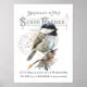 Chickadee Bird French Typography Vintage Printable Poster | Zazzle