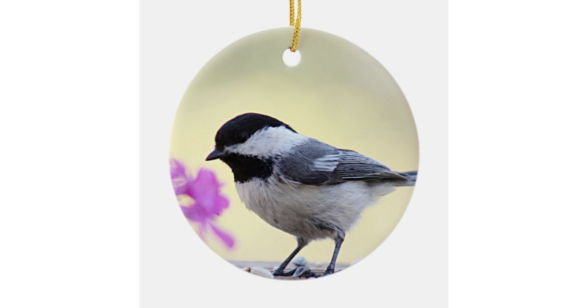 Chickadee Ceramic Ornament | Zazzle.com