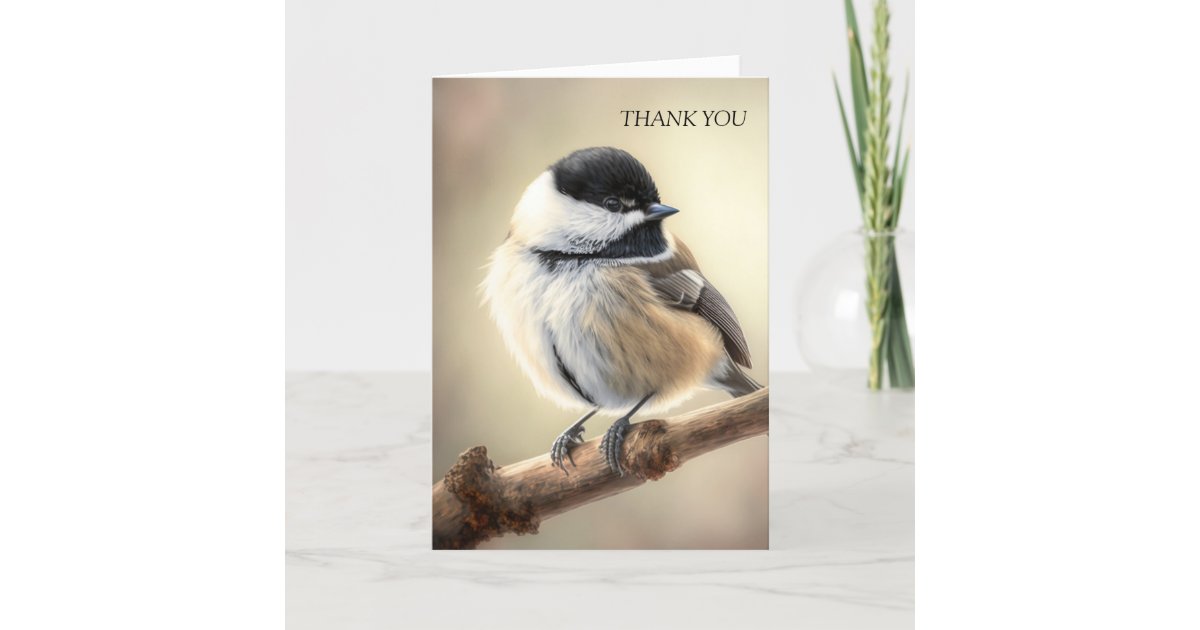 Chickadee Thank You Card | Zazzle
