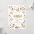 Chicken 1st Birthday Invitation Fall Party | Zazzle