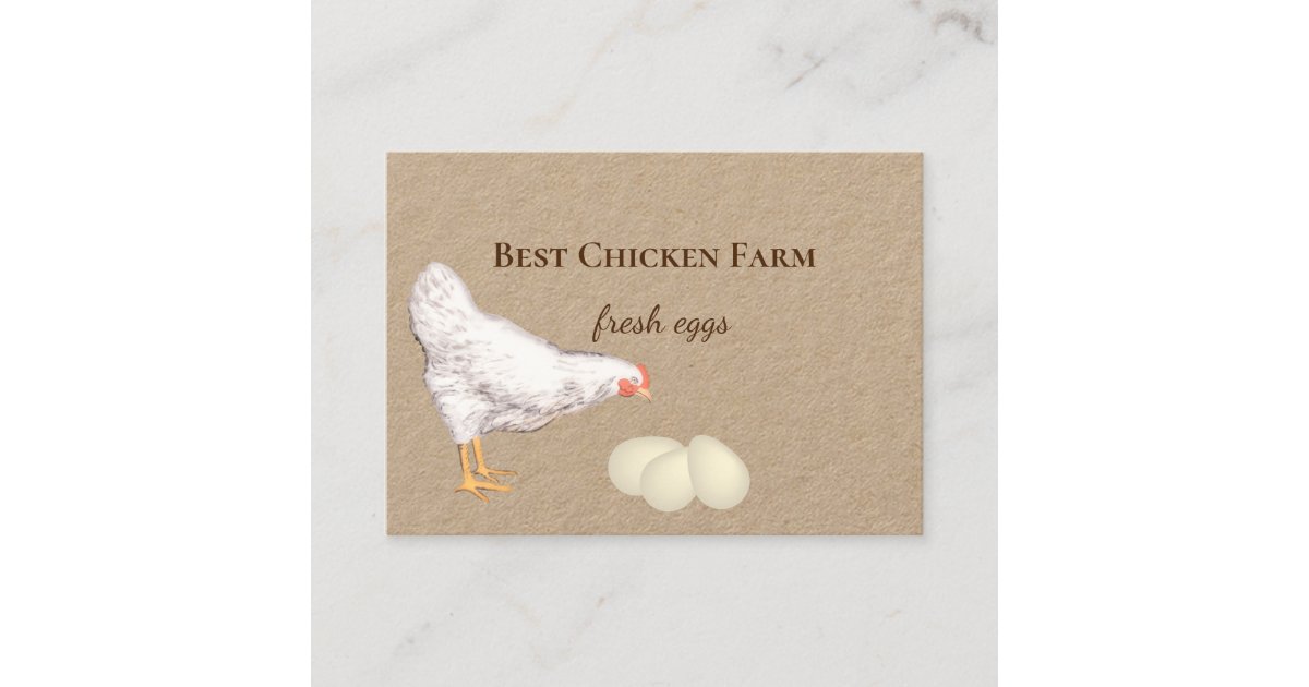Chicken and Eggs for Farmer's Market Vendors Business Card | Zazzle