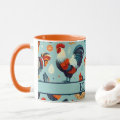 Chicken and Rooster Design Personalise Mug | Zazzle