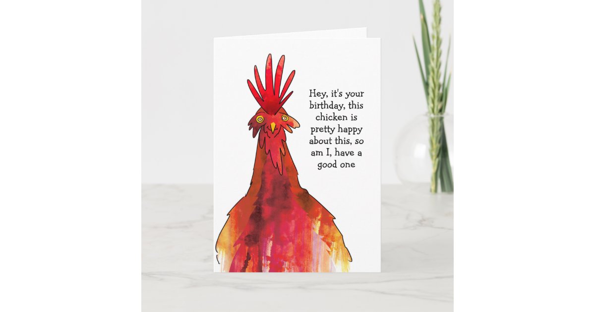 Chicken Birthday Card | Zazzle.com