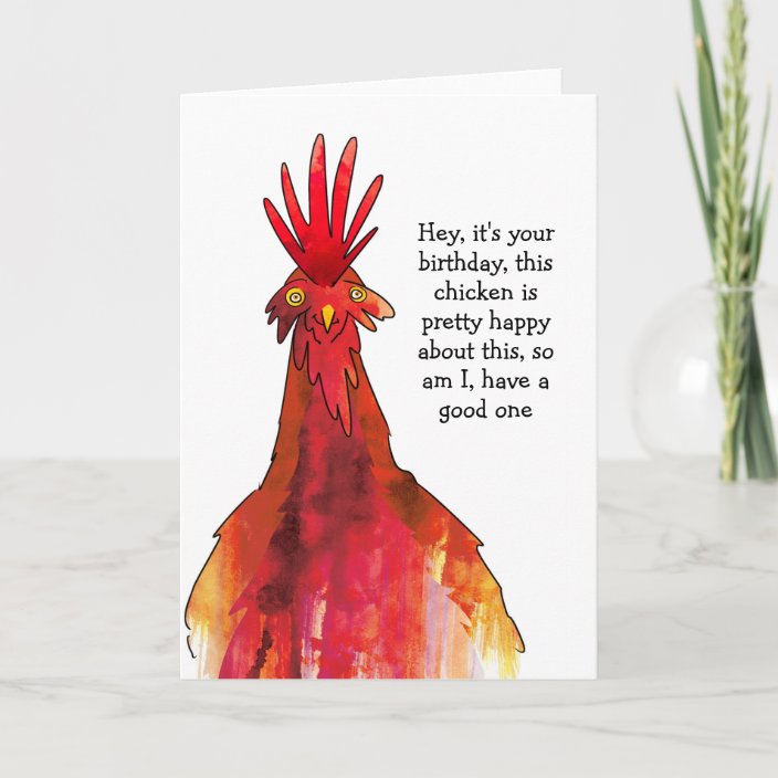 Chicken Birthday Card | Zazzle.com
