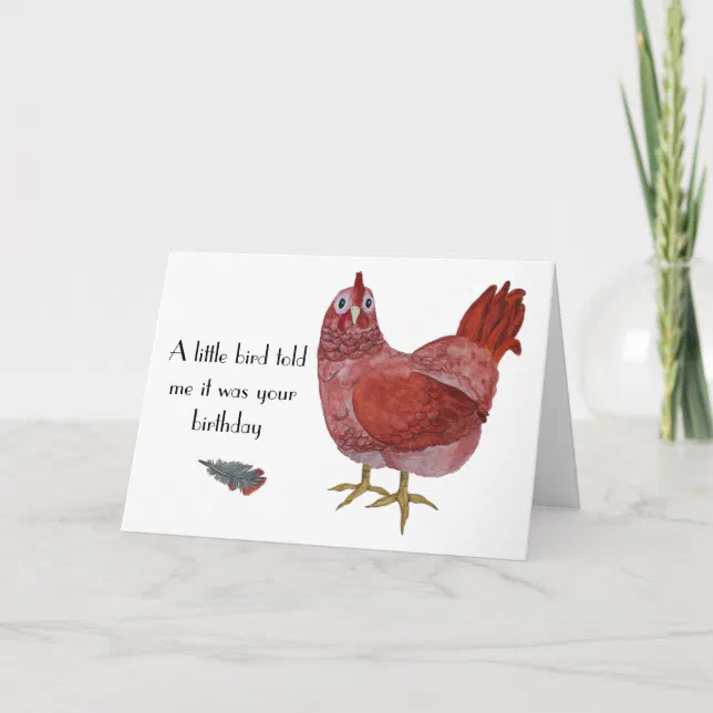 Chicken birthday card | Zazzle