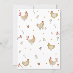 Chicken Birthday Invitation Fall Party Invite Hen | Zazzle