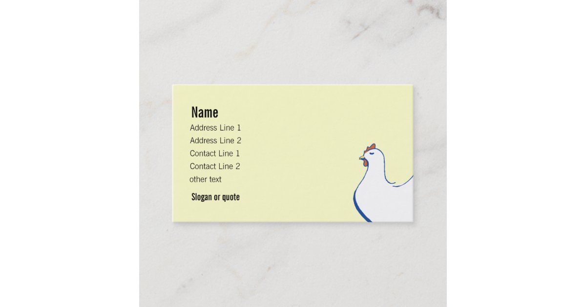 Chicken Business Card | Zazzle