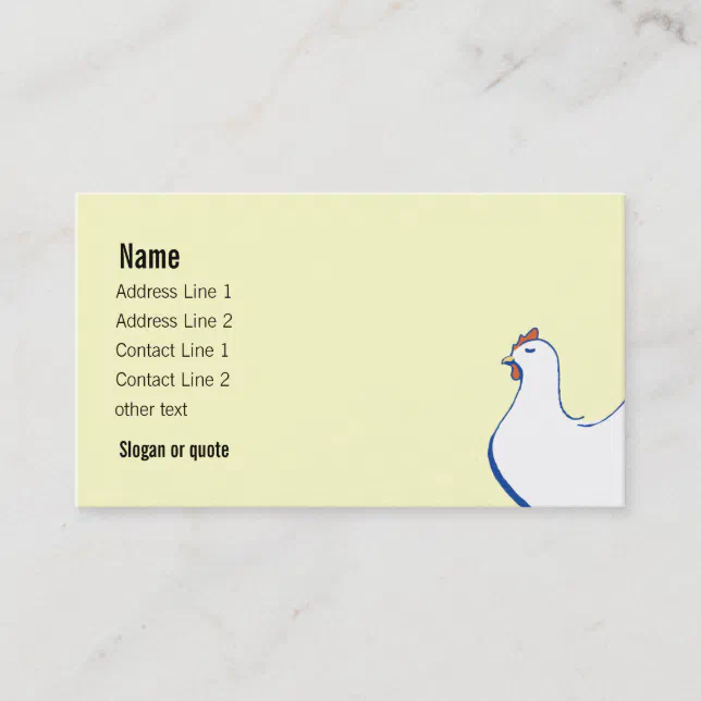 Chicken Business Card | Zazzle