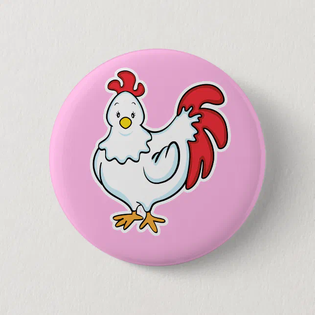 Chicken button | Zazzle
