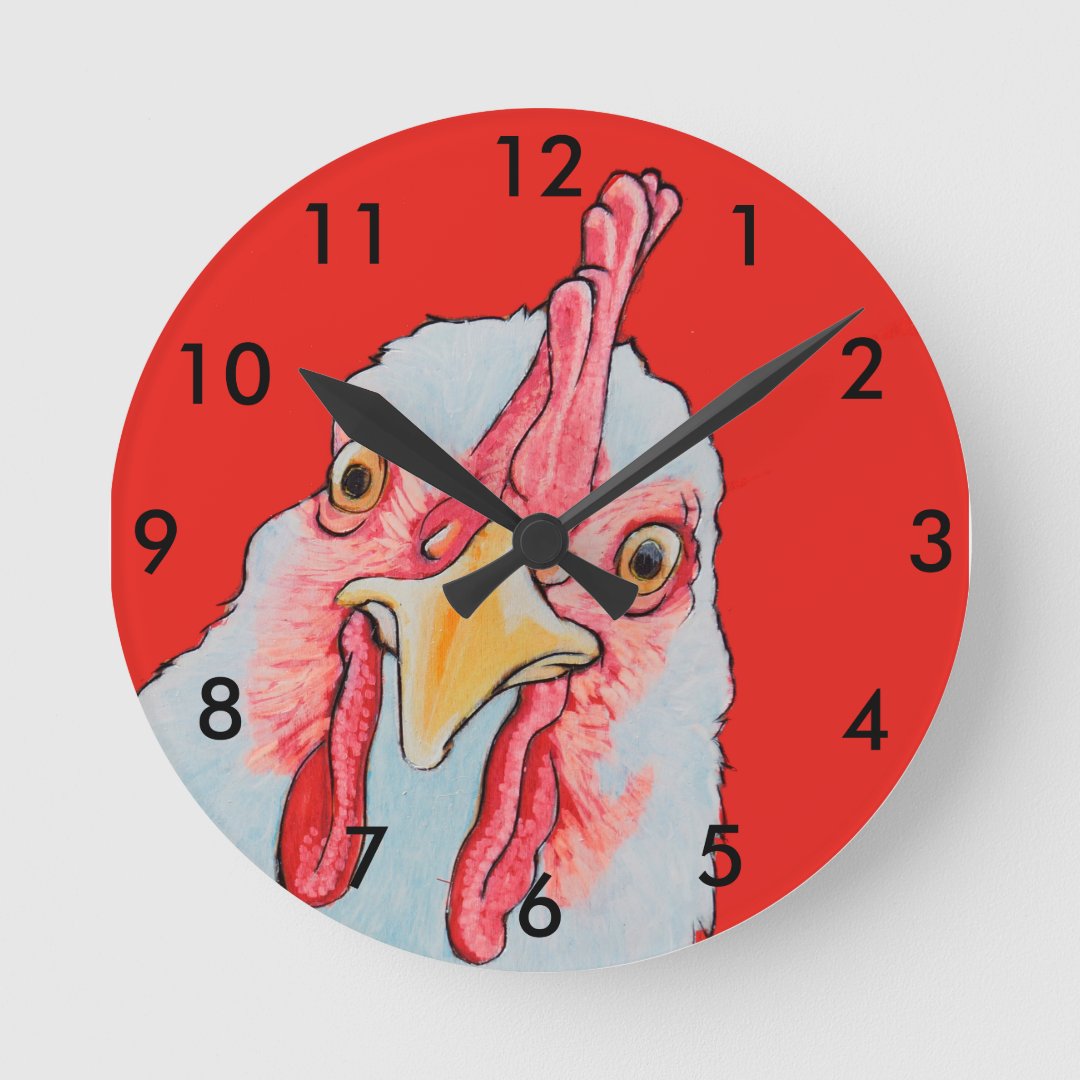 Chicken clock | Zazzle