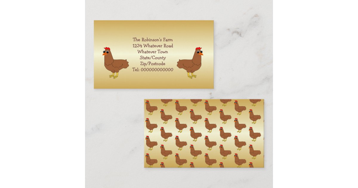 Chicken Design Farm Business Card | Zazzle