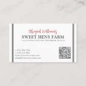 Chicken Eggs Farm QR Code Business Card | Zazzle