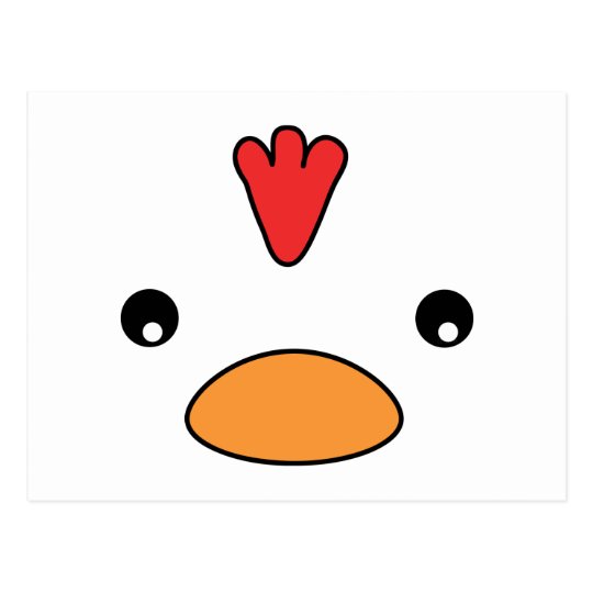 Chicken Face Postcard | Zazzle.com