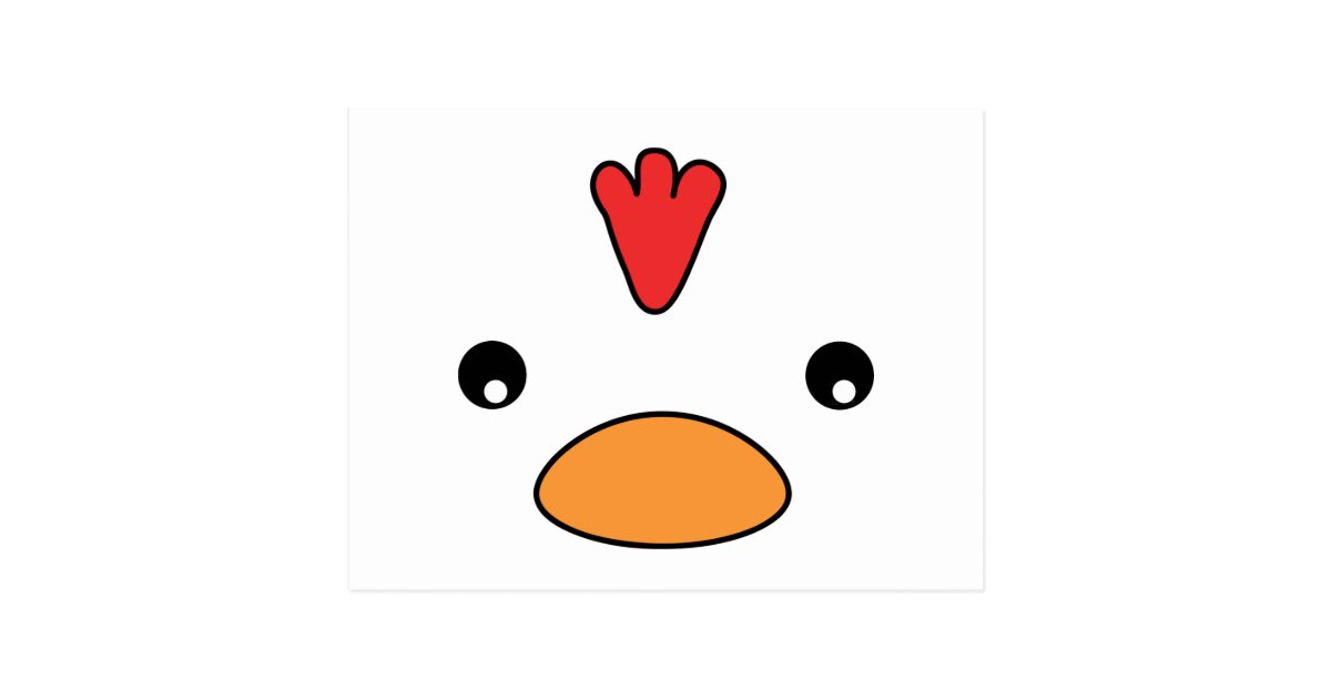 Chicken Face Postcard | Zazzle.com