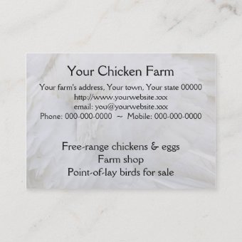 Chicken farm business card | Zazzle