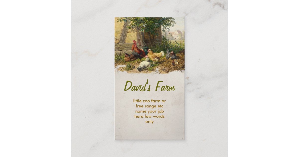 chicken farm business card | Zazzle