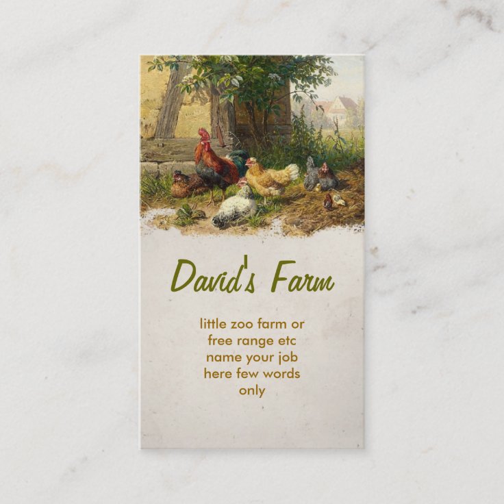 chicken farm business card | Zazzle