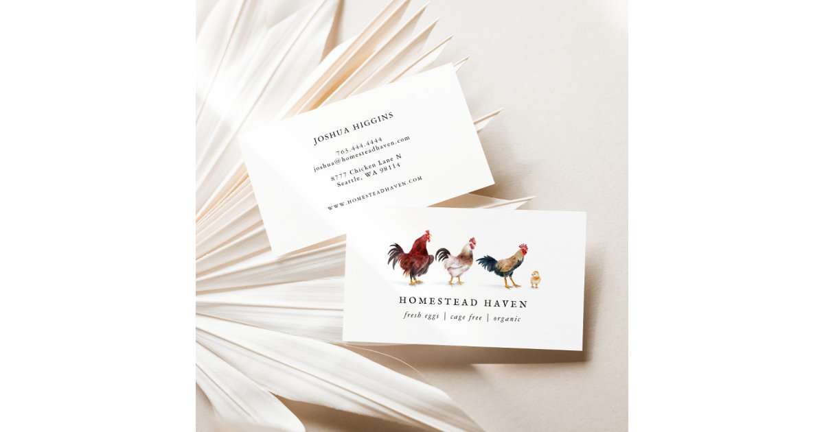 Chicken Farm Business Card | Zazzle