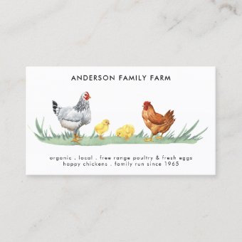 Chicken Farm Free Range Eggs QR Code Business Card | Zazzle