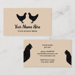 Chicken farm fresh eggs business card template | Zazzle