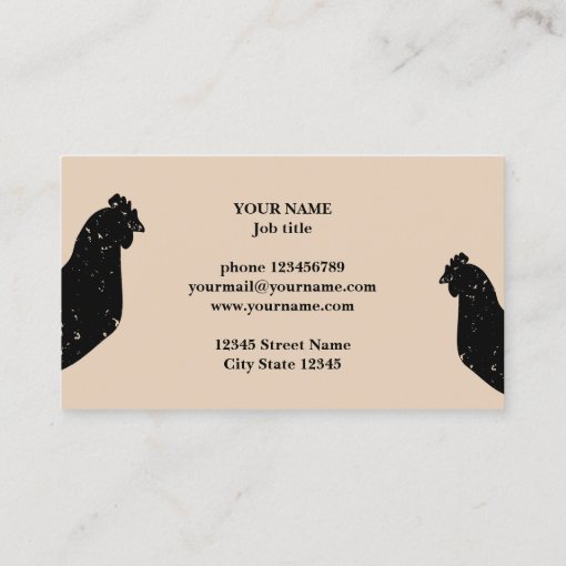 Chicken farm fresh eggs business card template | Zazzle