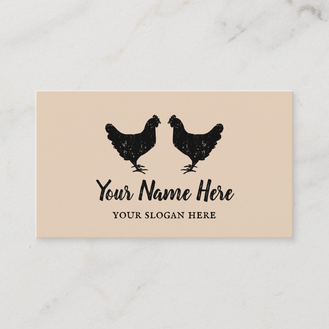 Chicken farm fresh eggs business card template | Zazzle
