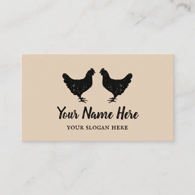 Chicken farm fresh eggs business card template | Zazzle