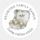 Chicken Farm Fresh Eggs Classic Round Sticker | Zazzle