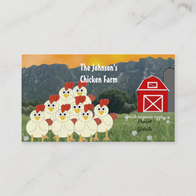 Chicken Farmers Business Card | Zazzle