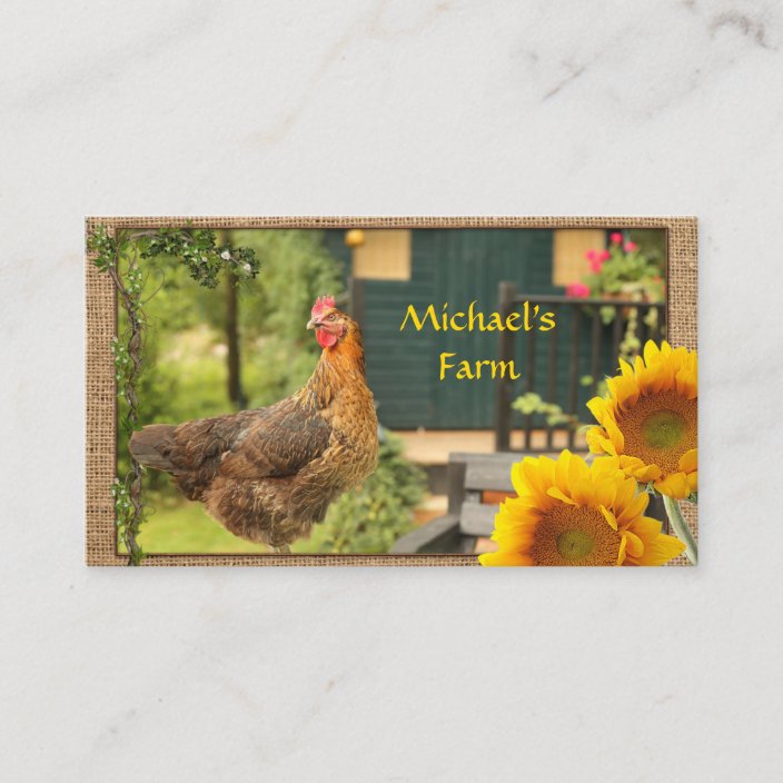 Chicken Farmer's Market Business Card | Zazzle.com