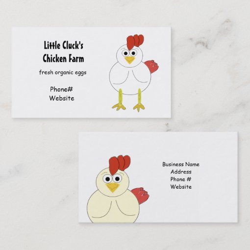 Chicken Farming Business Card | Zazzle