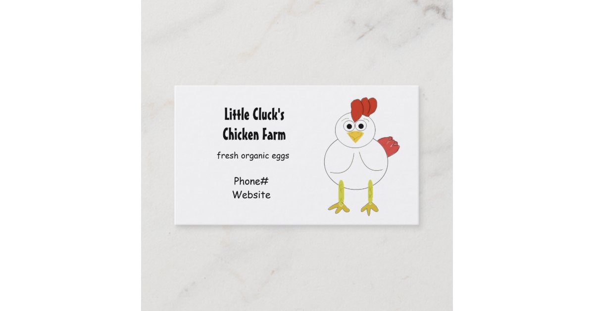 Chicken Farming Business Card | Zazzle
