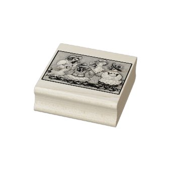 CHICKEN FRIENDS, HEN PARTY RUBBER STAMP | Zazzle