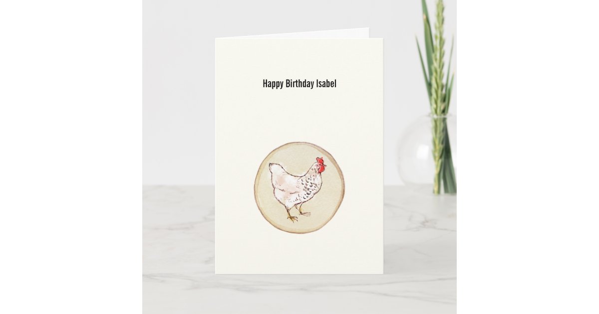 Chicken Happy Birthday Card | Zazzle