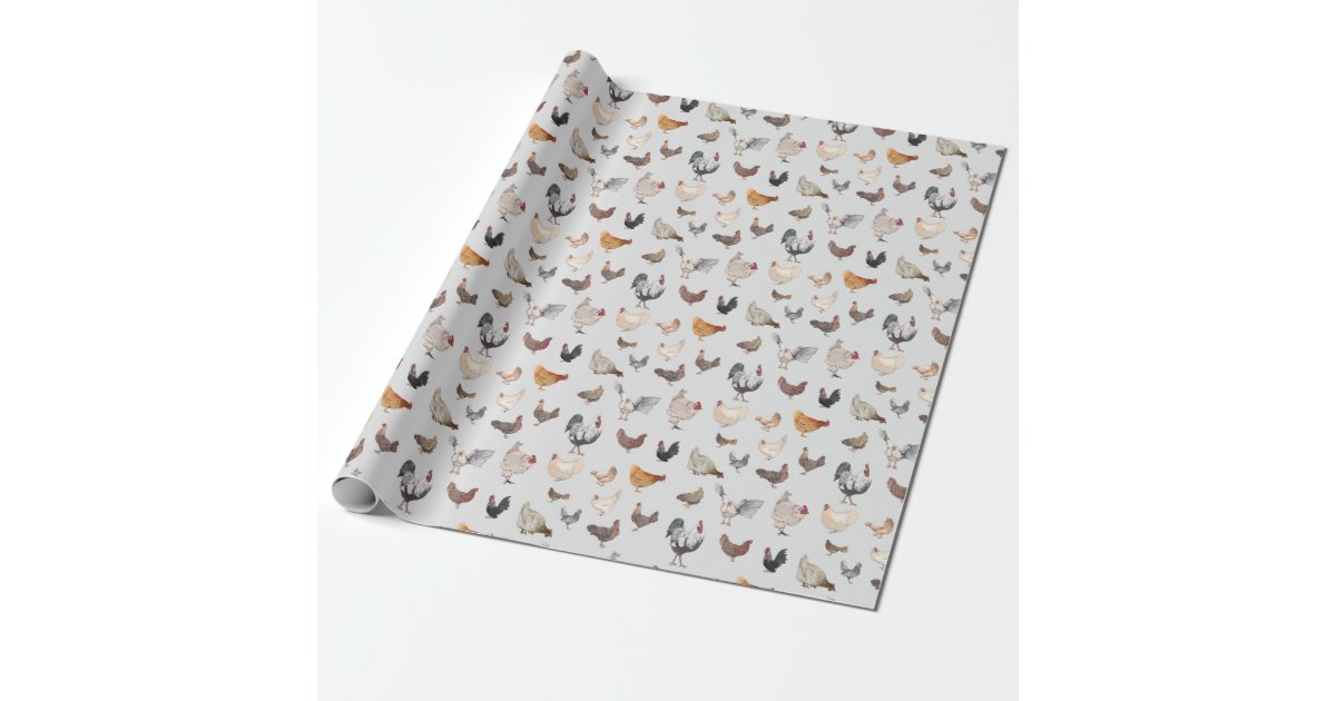 Chicken Happy Wrapping Paper | Zazzle