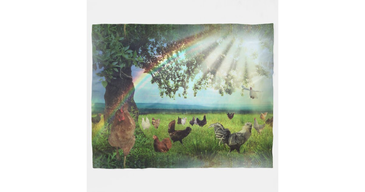 Chicken Heaven Fleece Blanket | Zazzle