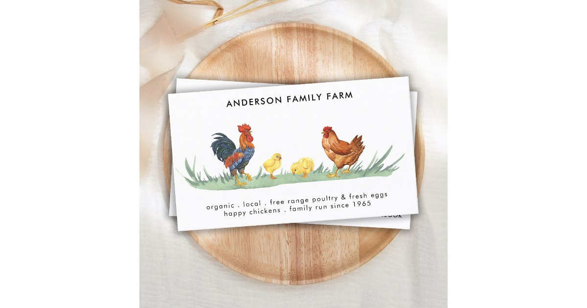 Chicken Hens Poultry Free Range Eggs QR Code Farm Business Card | Zazzle