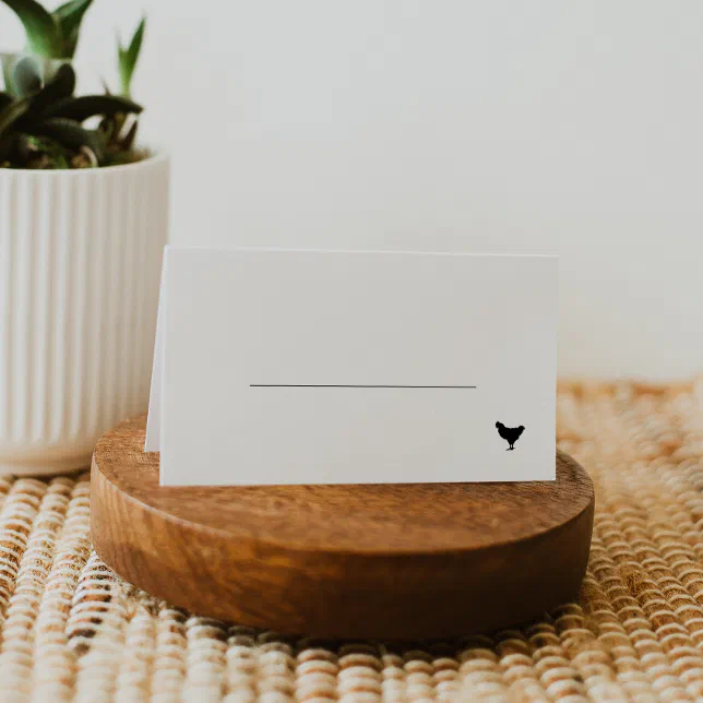 Chicken Meal Option Wedding Place Card | Zazzle