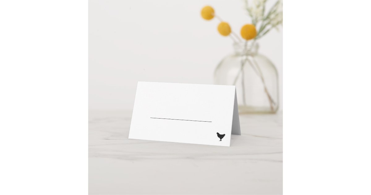 Chicken Meal Option Wedding Place Card | Zazzle